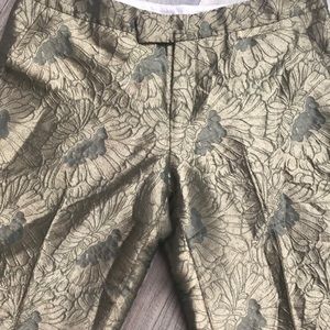 elevenses | Pants & Jumpsuits | Elevenses Bronze Metallic Cropped Pants ...